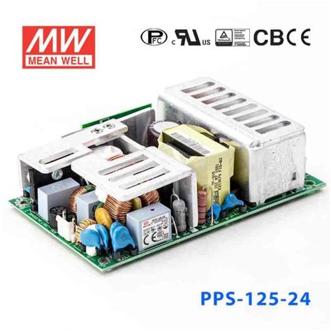 Pps 125 24 125w 24v 52a 单路输出带pfc功能无外壳pcb板明纬开关电源明纬