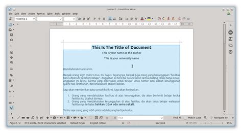 Libreoffice Writer For Beginner Columns