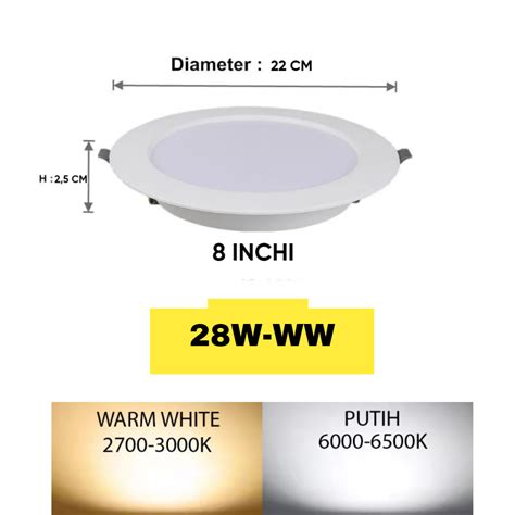 Lampu Downlight Led Panel W W W W W Lampu Plafon Led Lampu Langit Langit Lazada