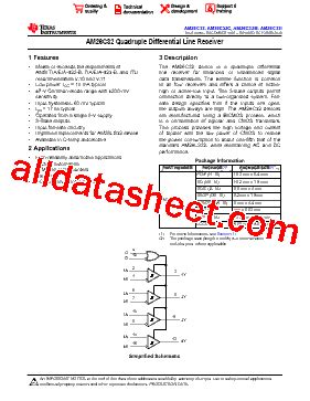 AM26C32C Marking, AM26C32CDRE4 Datasheet(PDF) - Texas Instruments