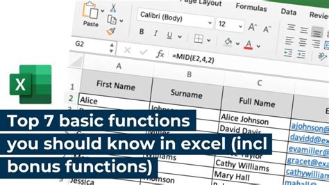 Techify Learning On Linkedin Full Video Microsoft Excel Top 7 Basic Functions You Should