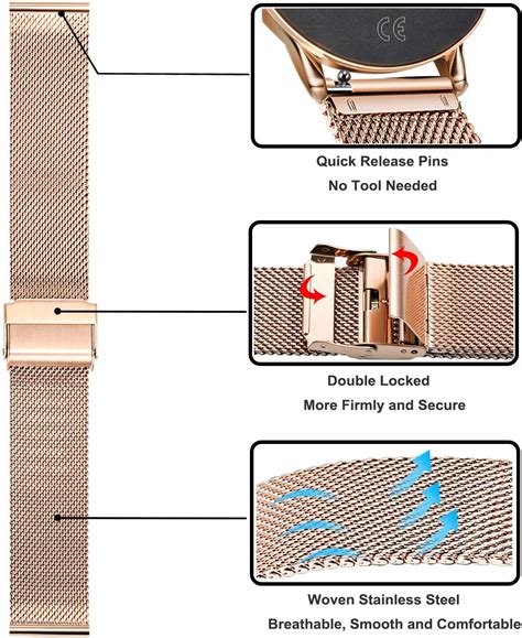 TRUMiRR Replacement For Fossil Mens Gen Carlyle Fossil Womens Gen Julianna Watch Strap