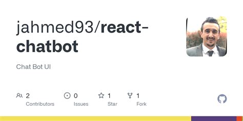 GitHub Jahmed93 React Chatbot Chat Bot UI