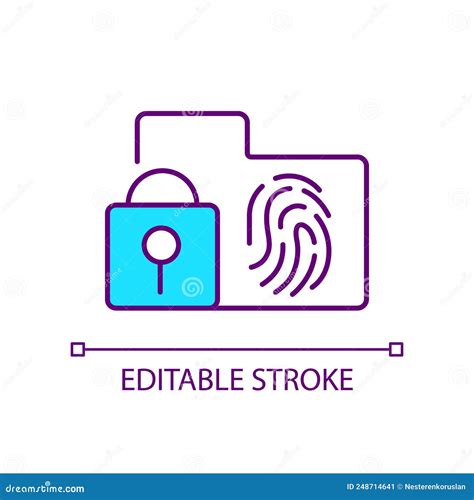 Security Of Biometric Data Rgb Color Icon Stock Vector Illustration