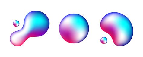 액체 모양 흰색 배경에 격리된 사실적인 Blob 또는 스플래시 컬렉션입니다 창의적인 그래픽 디자인을 위한 유동적인 동적 3d 요소 그라데이션에 대한 스톡 벡터 아트 및 기타