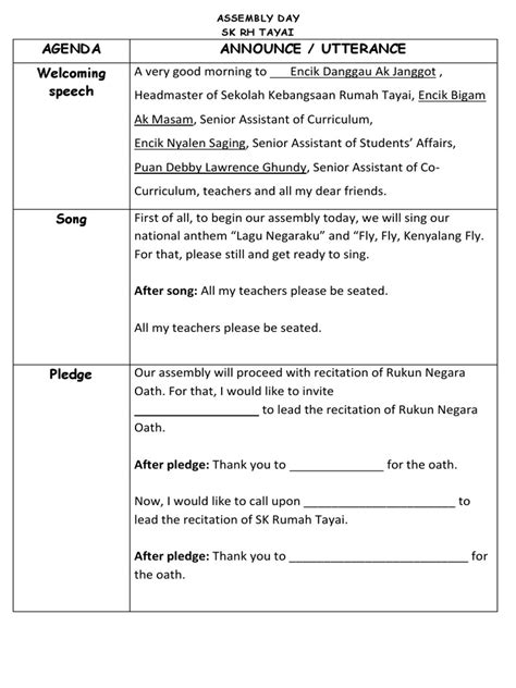 Assembly Day Mc Script Pdf