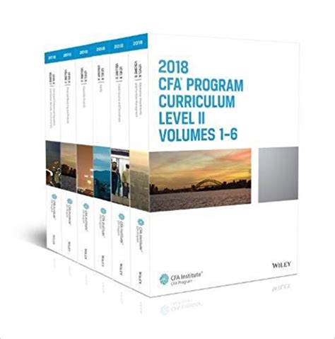 Ebook Pdf Cfa Program Curriculum 2018 Level Ii Volumes 1 6 By Cfa Institute