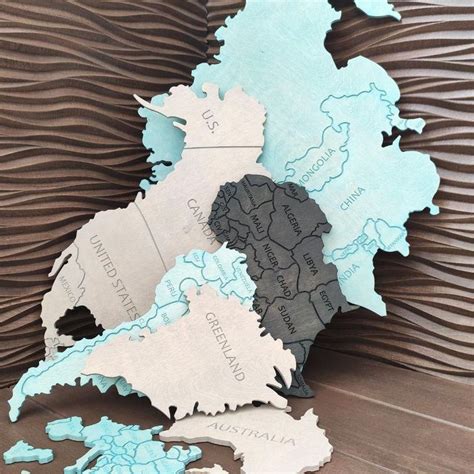 Карта мира на стену — цена 2100 грн в каталоге Настенный декор Купить