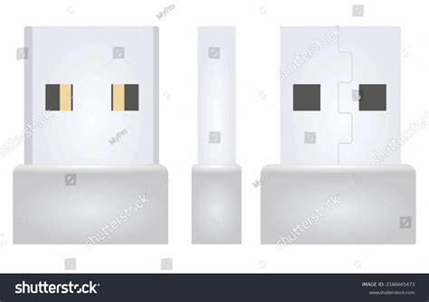 White Usb Adapter Vector Illustration Stock Vector Royalty Free 2166665473 Shutterstock