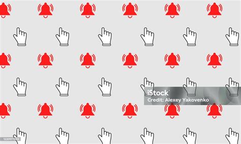 알림 Bellwith 마우스 포인터 아이콘 격리 된 회색 배경에 현대 색상 디자인 개념에 평면 배경 Eps 10 벡터 개념에 대한 스톡 벡터 아트 및 기타 이미지 Istock