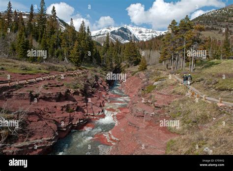 Red Rock Canyon Waterton Lakes National Park Rocky Mountains Hi Res