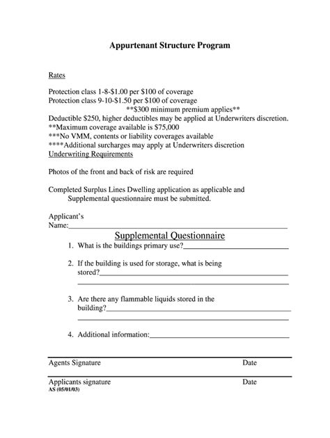 Fillable Online Appurtenant Structure Program Risk Placement Fax Email Print Pdffiller