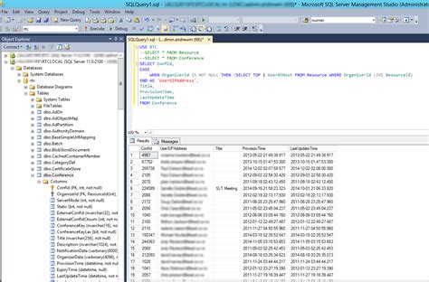 Get Scheduled Skype For Business Meetings From Sql