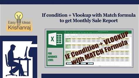 If Condition Vlookup Wid Match Formula To Get Sale Report In Excel Vlookupformula