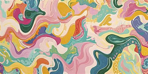 A Colorful Pattern With Swirling Shapes And Organic Forms The Design Incorporates Shades Of Pink