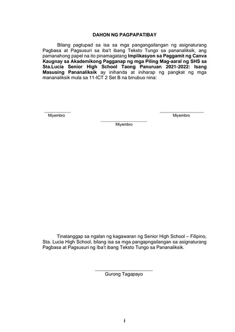 Solution Isang Masusing Pananaliksik Sa Implikasyon Sa Paggamit Ng Canva Kaugnay Sa Akademikong