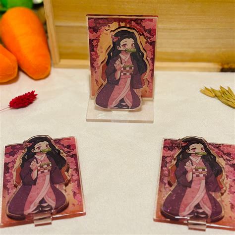 Nezuko Double Layered Holographic Acrylic Standee Etsy