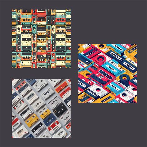 Cassette Tape Classics Seamless Pattern Analog Memories In Every Loop