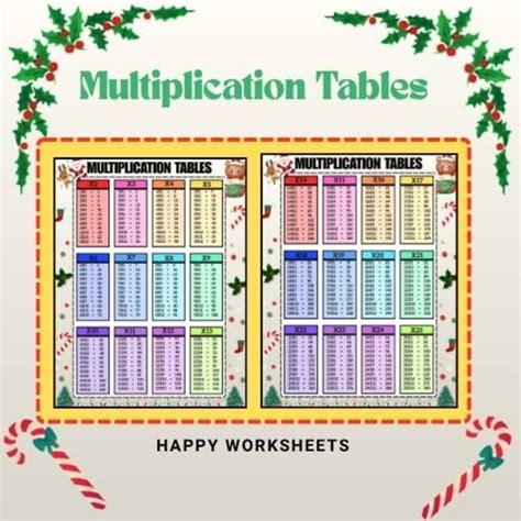 Christmas Multiplication Tables Worksheets By Happy Worksheets Tpt