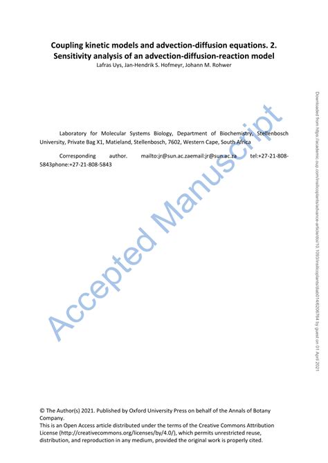 Pdf Coupling Kinetic Models And Advection Diffusion Equations 2