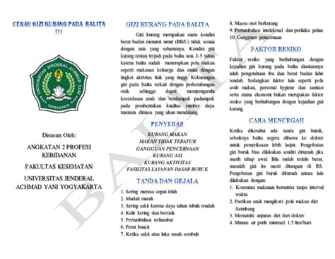 Leaflet Gizi Kurang Pdf