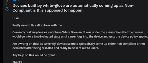 Autopilot For Pre Provisioned Deployment Not Compliant