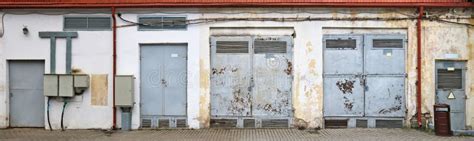 Rusty Steel Vinage Gate Of Electric Transformers Stock Image Image Of