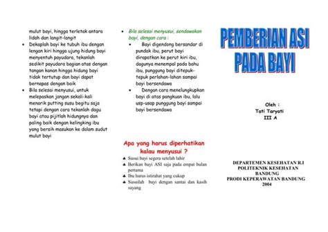 Leaflet cara menyusui AKPER PEMKAB MUNA | PPT