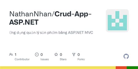GitHub NathanNhan Crud App ASP NET Ứng dụng quản lý sản phẩm bằng ASP NET MVC