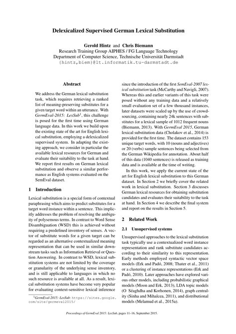 PDF Delexicalized Supervised German Lexical Substitution
