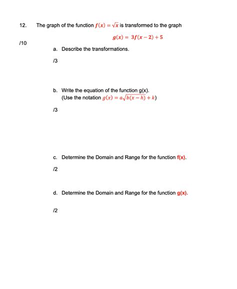 solved the graph of the function f x x is transformed to