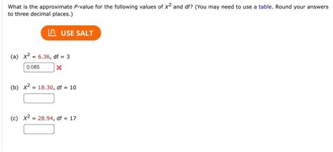solved what is the approximate p value for the following