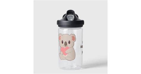 Custom Name Text And Color Love Koala Water Bottle Zazzle