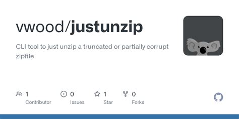 GitHub Vwood Justunzip CLI Tool To Just Unzip A Truncated Or Partially Corrupt Zipfile