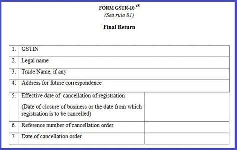 Gstr 10 Final Return Filing Process With Pdf And Excel Format