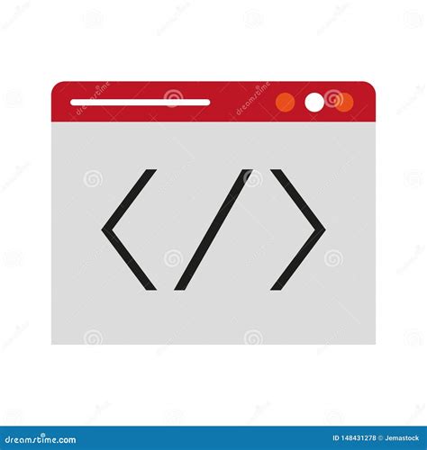 Programming Code Windows Symbol Technology Stock Vector Illustration Of Developer Online
