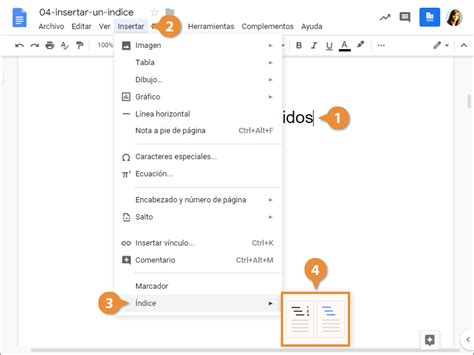 Insertar un Índice CustomGuide Insertar un Índice CustomGuide