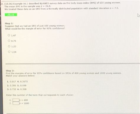 solved 2 18 06 example 16 1 described nhanes survey data