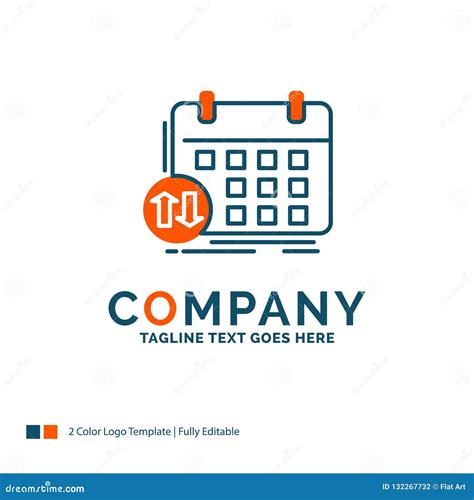 Schedule Classes Timetable Appointment Event Logo Design Bl Stock Vector Illustration Of