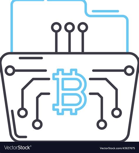 Data Line Icon Outline Symbol Royalty Free Vector Image