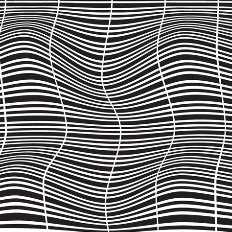 Modern Abstract Simple Seamlees Black Color Horizontal Halfline Wavy