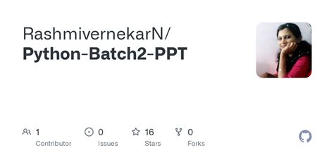 Github Rashmivernekarn Python Batch Ppt