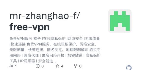 GitHub mr zhanghao f free vpn 免费VPN服务 梯子 在线隐私保护 网络安全 无限流量 快速连接 免费VPN服务在线隐私保护网络安全无限流量