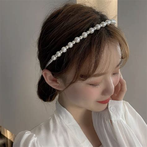 무료배송 Dn9ne 여성 진주 티아라 웨딩 헤어밴드 머리띠 여자 헤어핀 머리끈 악세사리