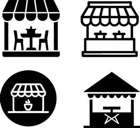 카페 아이콘 세트 프리미엄 벡터