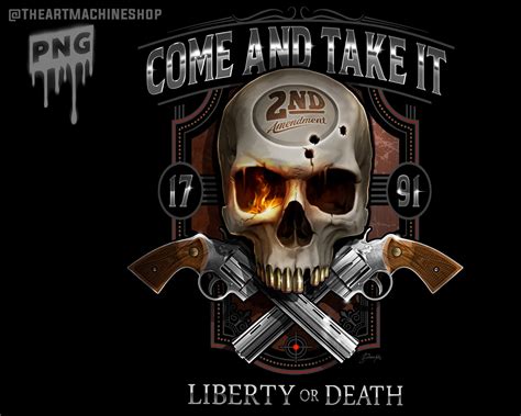 Second Amendment Skull With Guns 300dpi Png Second Amendment Png Skull Guns Sublimation Design