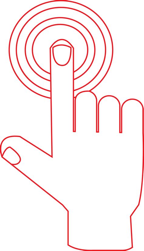 Hand Click Icon Sign Design PNG