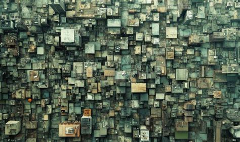 Aerial View Of A Dense City Grid With Diverse Architectural Styles Urban Complexity 3d