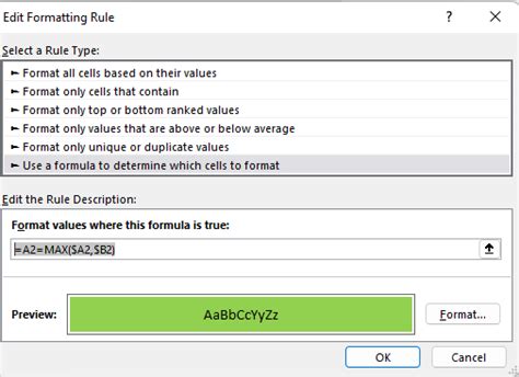 Excel How Do I Compare Each Row Of Two Different Columns And Highlight The Highest Value Not