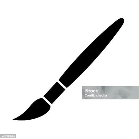 브러시 아이콘입니다 페인팅과 페인팅을 위한 도구입니다 예술가 페인트 또는 창작 작업장의 속성입니다 공예에 대한 스톡 벡터 아트 및 기타 이미지 Istock